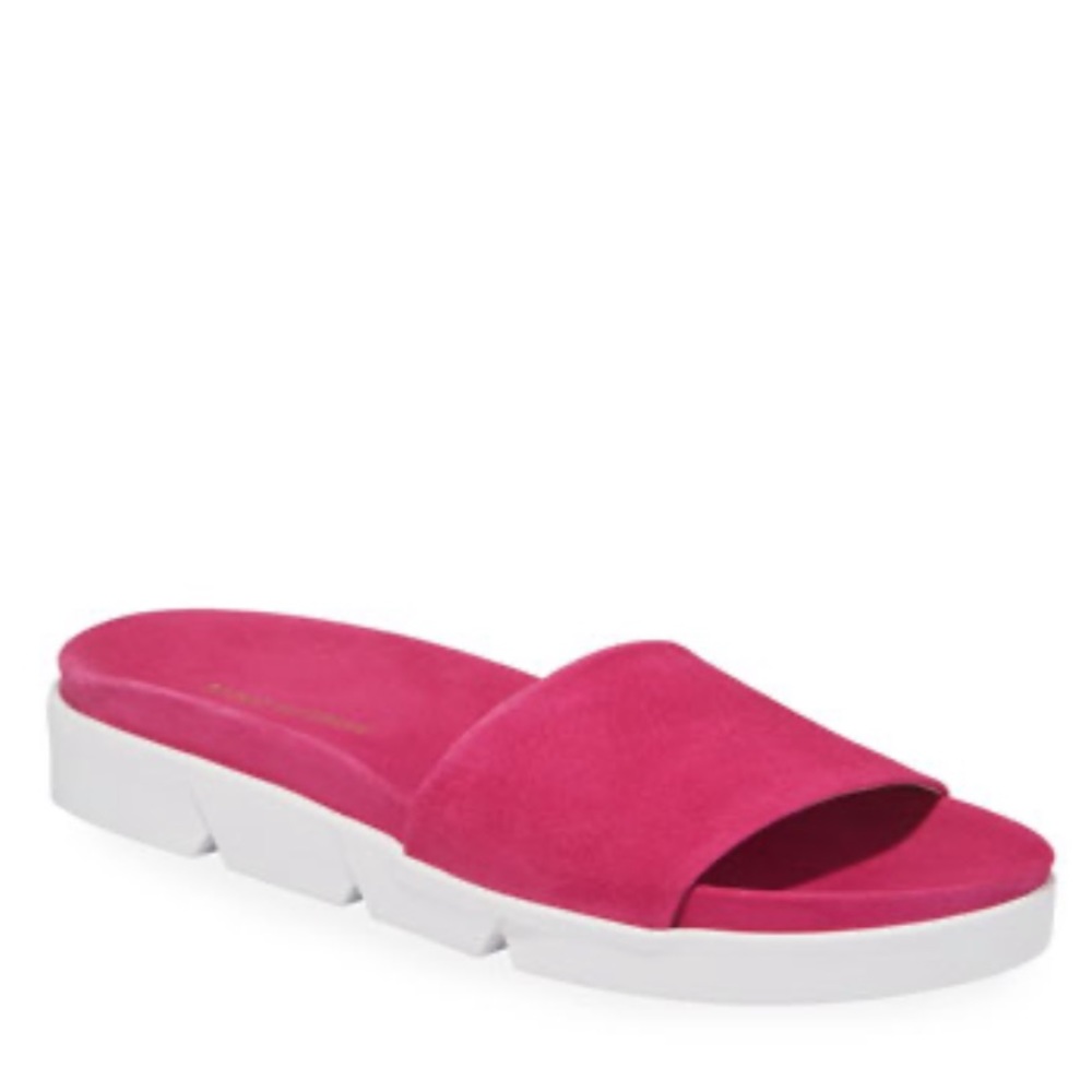Stuart Weitzman Landslide Suede Slide Sandals 6.5 - Gem